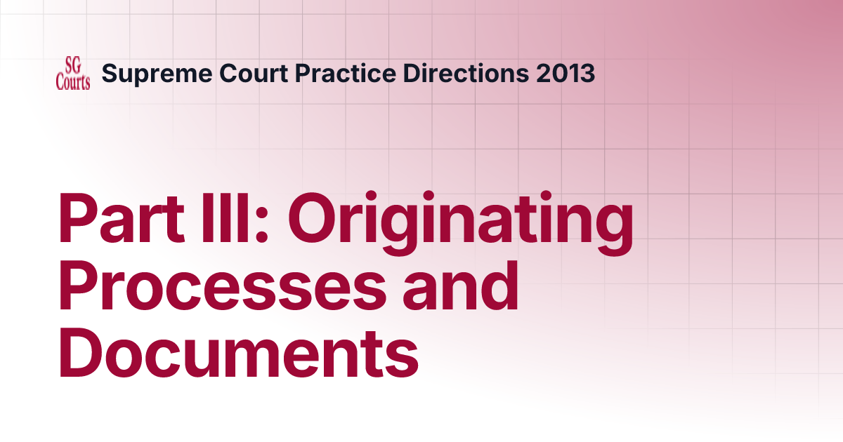Part III: Originating Processes and Documents | Supreme Court Practice ...